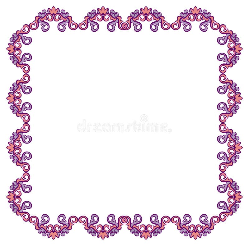 Square Frame with Free Space for Your Text. Stock Illustration ...