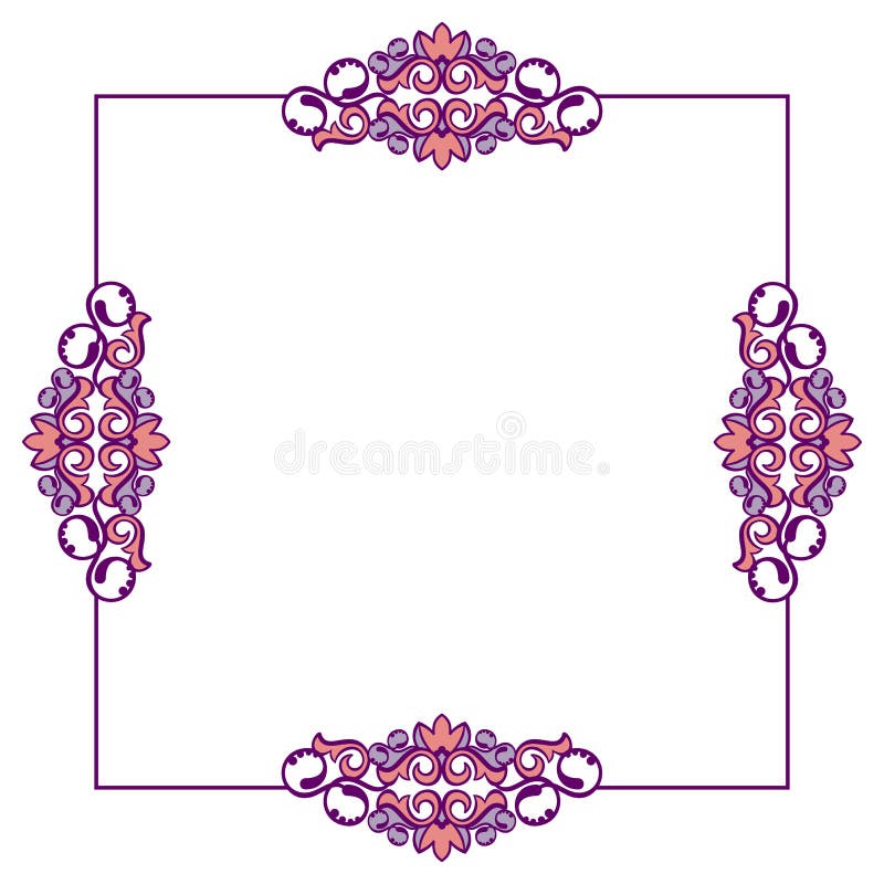 Square Frame with Free Space for Your Text. Stock Illustration ...