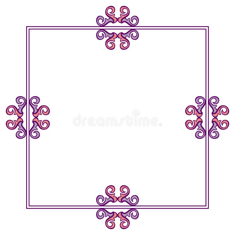 Square Frame with Free Space for Your Text. Stock Illustration ...