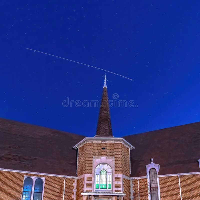 Square Frame Front View of a Beautiful Brick Church in Provo Utah with ...