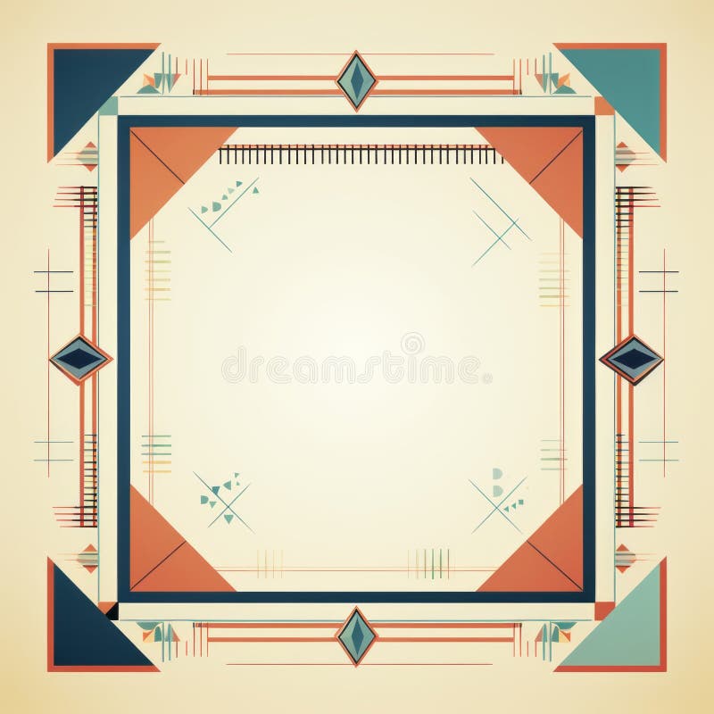 A Square Frame with a Geometric Design in the Style of the Native ...