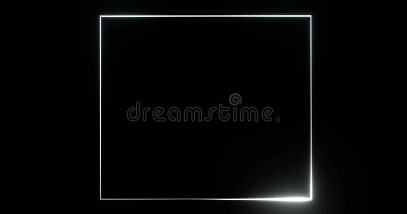 Square Frame with Glowing White Beam Template Stock Video - Video of ...