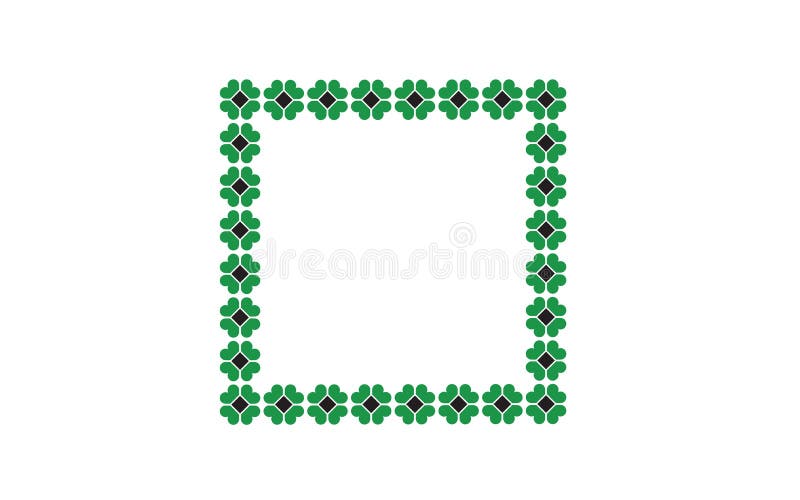Square Frame of Green Clover Leaf Stock Vector - Illustration of idea ...