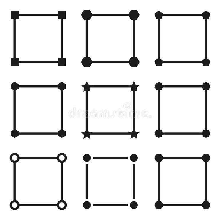 Square Border Design Set Stock Illustrations – 75,152 Square Border ...