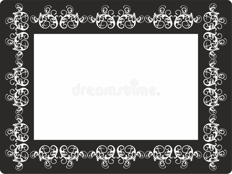 Square Frame with Grunge Black Floral Vactor Cdr Coreldraw X16 Stock ...