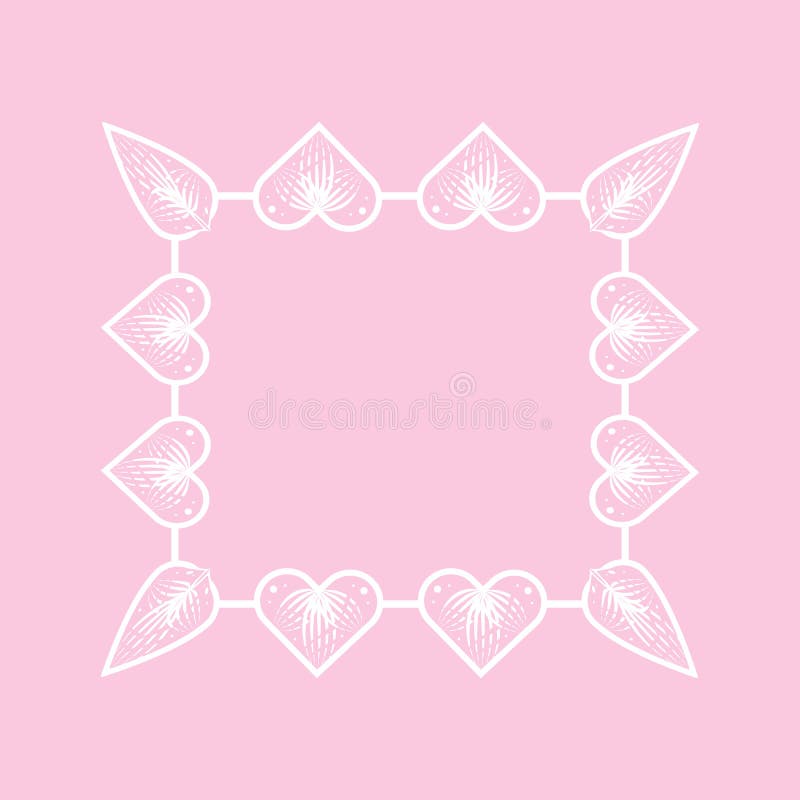Valentine Decorative Vector Background with Figured Heart with Doodles ...