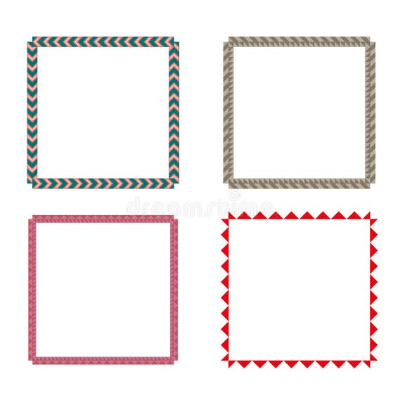 Square Frame Icon. Border Layout Symbol. Vector Edge Graphic. Red ...