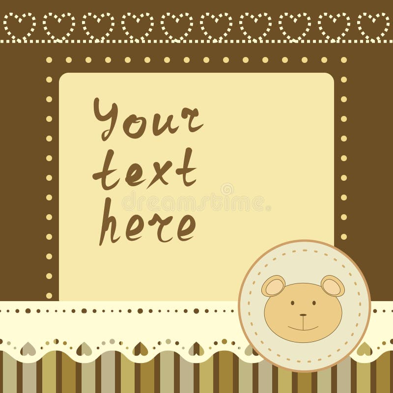 Square Frame with Little Bear Stock Vector - Illustration of bear ...