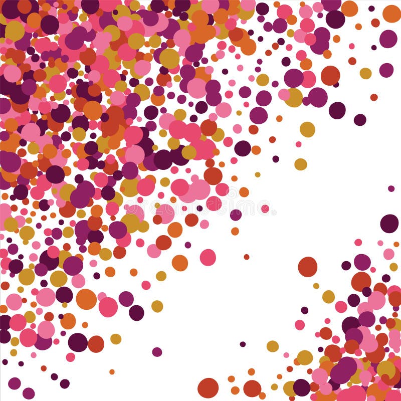 Square Frame Made of Colored Circles. Banner Place for Text. Horizontal ...