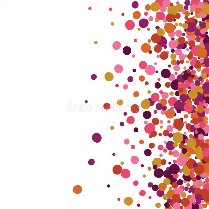 Square Frame Made of Colored Circles. Banner Place for Text. Horizontal ...