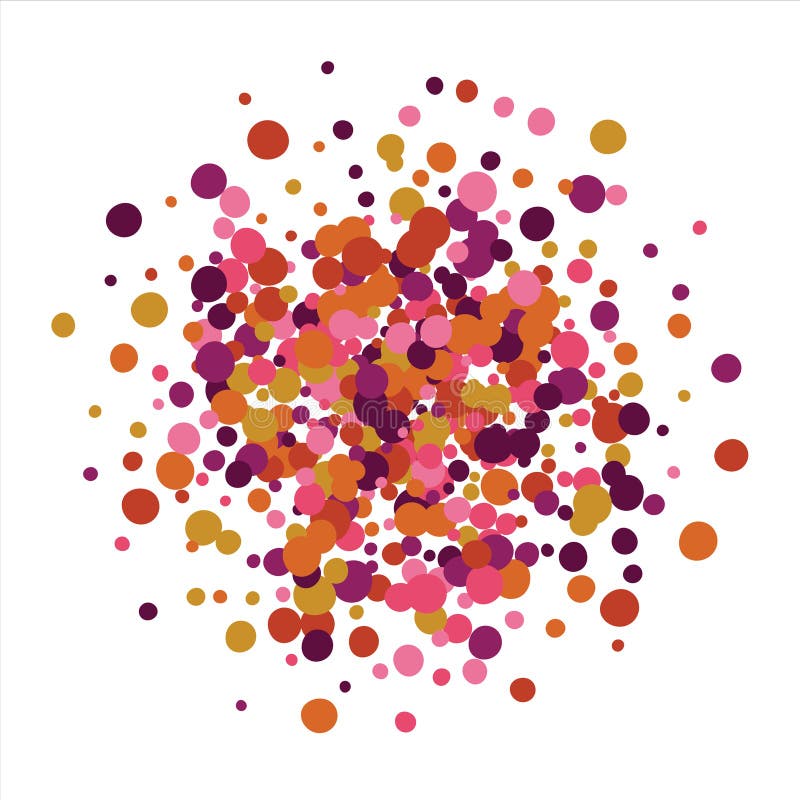 Frame Made of Colored Circles. Banner Place for Text. Horizontal ...