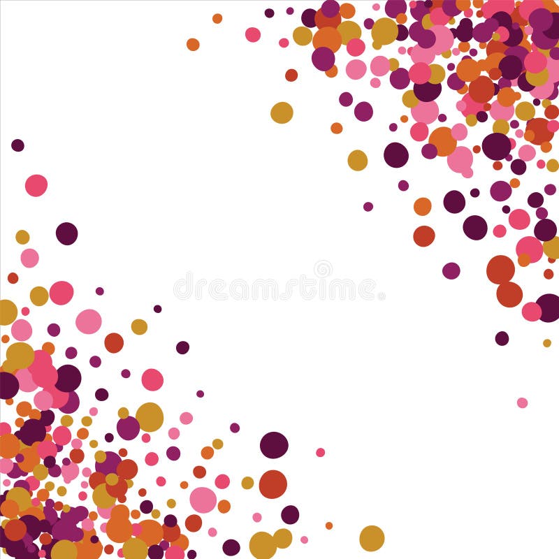 Square Frame Made of Colored Circles. Banner Place for Text. Horizontal ...