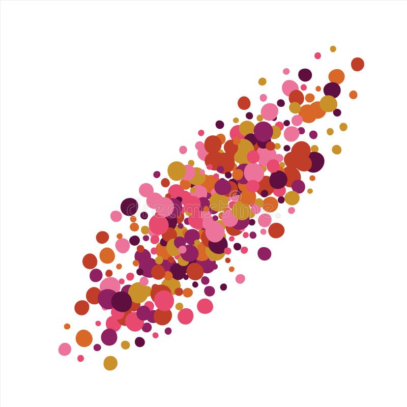 Square Frame Made of Colored Circles. Banner Place for Text. Horizontal ...