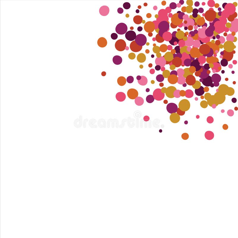 Square Frame Made of Colored Circles. Banner Place for Text. Horizontal ...