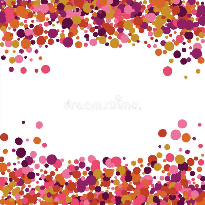 Square Frame Made of Colored Circles. Banner Place for Text. Horizontal ...