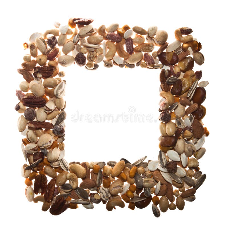 Border of Mixed Nuts stock photo. Image of almond, energy - 24692256