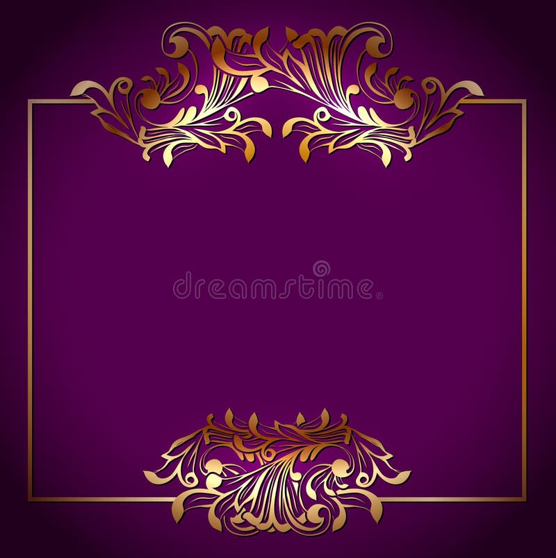Square Frame Over Victorian Floral Stock Vector - Illustration of ...