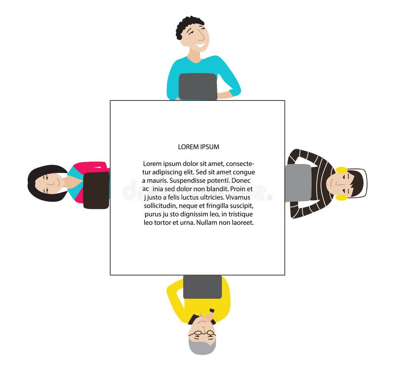 Square Frame People Working Laptop Stock Illustrations – 5 Square Frame ...