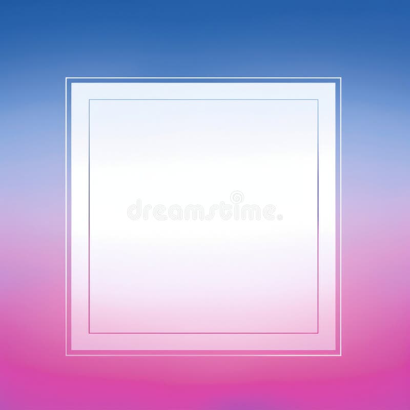 A Square Frame on a Pink and Blue Background Stock Illustration ...