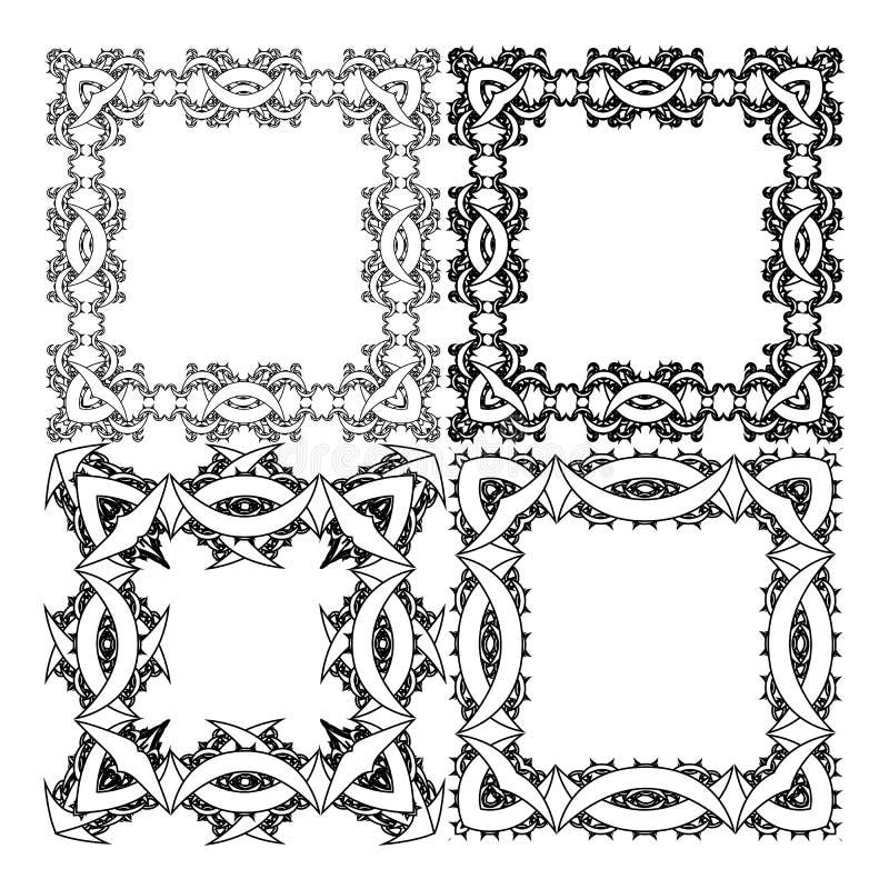 Square Frame for a Portrait Stock Vector - Illustration of classic ...