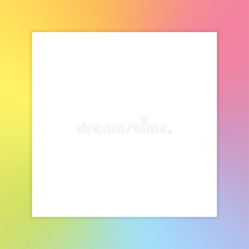 Square Frame on Rainbow Magical Background Stock Vector - Illustration ...