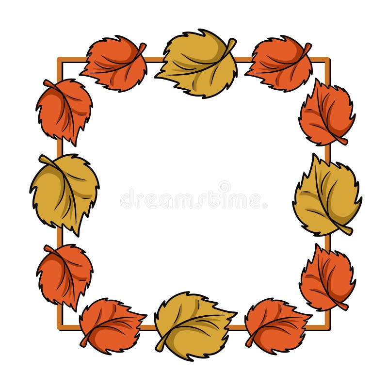 Square Frame, Red-orange Autumn Leaf from the Linden Tree, Copy Space ...