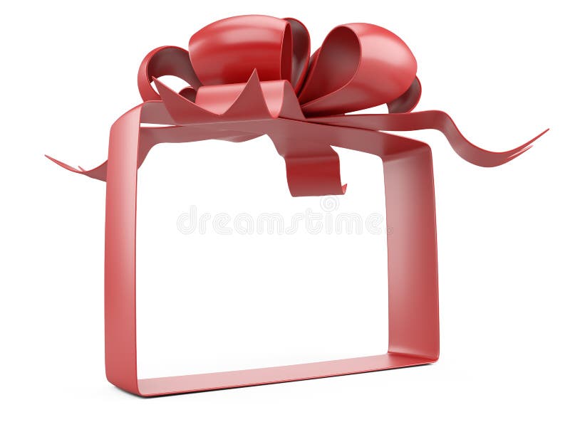 A Square Frame of Ribbons and a Red Bow on Top. Template for Your ...