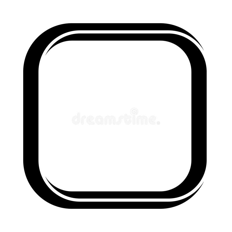 Square Frame Rounded Corners, Doodle Frame Border Square Banner Markers ...