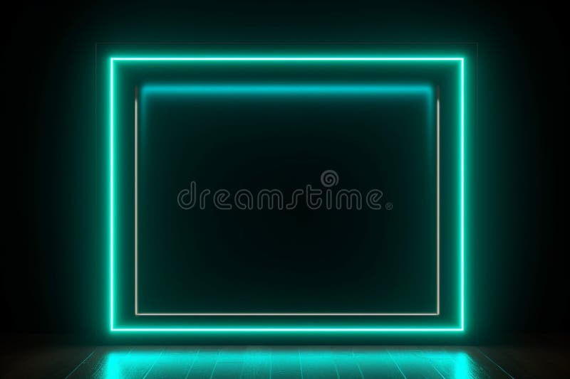 Square Frame Sign in the Shape Rectangle Picture on a Black Background ...