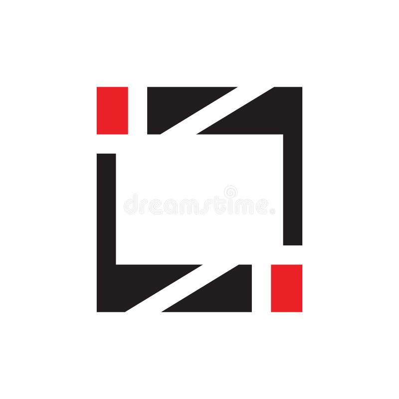 Square Frame Simple Geometric Logo Vector Stock Vector - Illustration ...