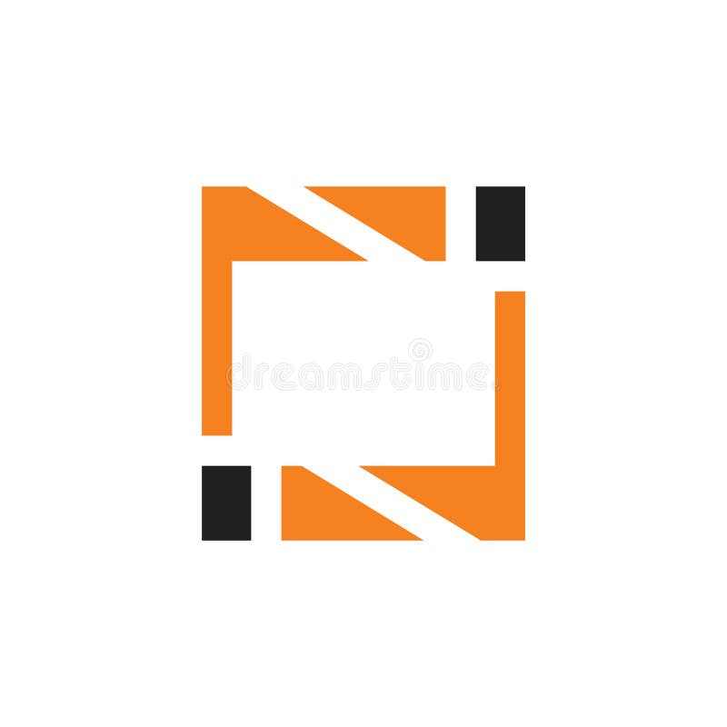 Square Frame Simple Geometric Logo Vector Stock Vector - Illustration ...