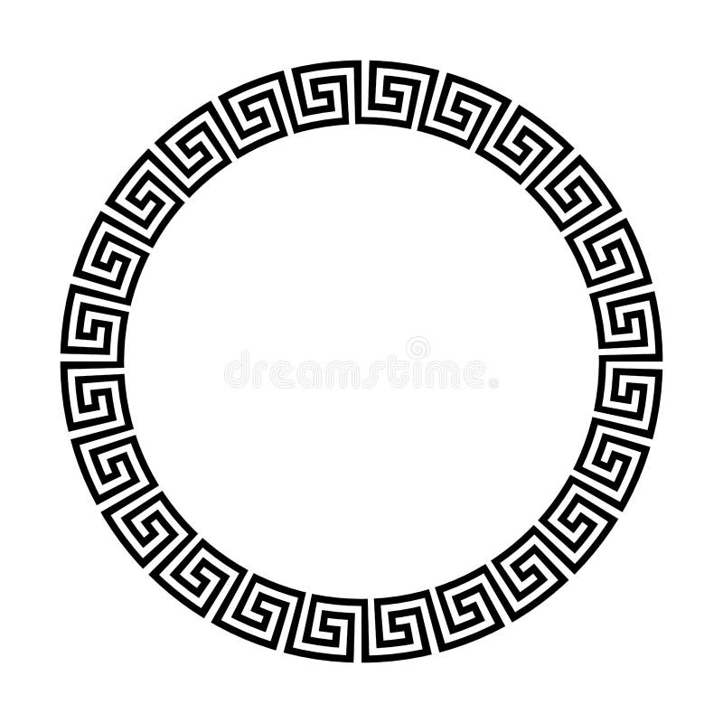 Square Frame of Simple Greek Pattern Stock Vector - Illustration of ...