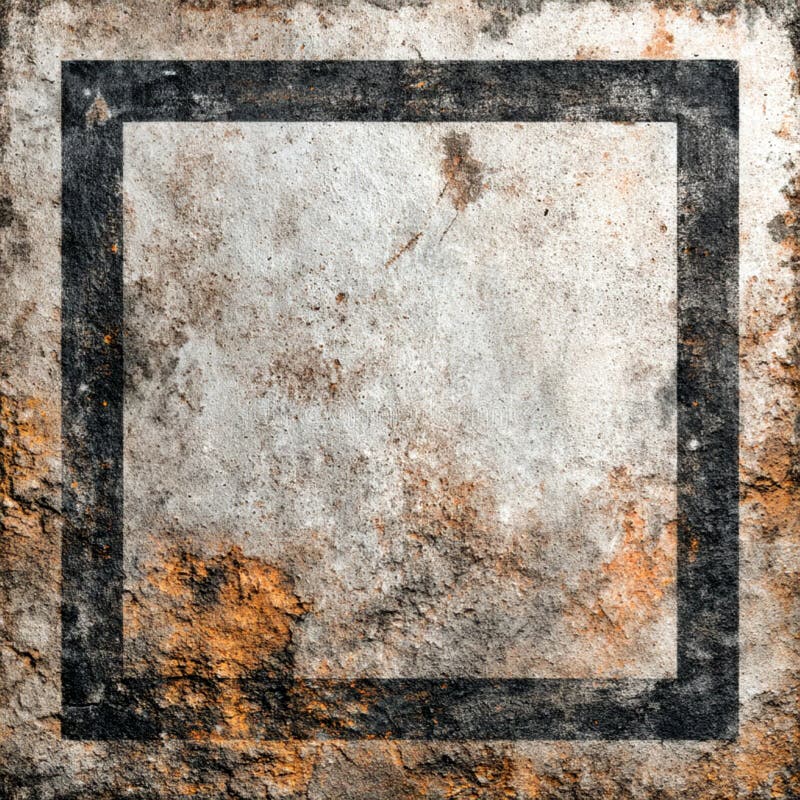 Square Frame on a Distressed and Textured Surface Design Stock ...