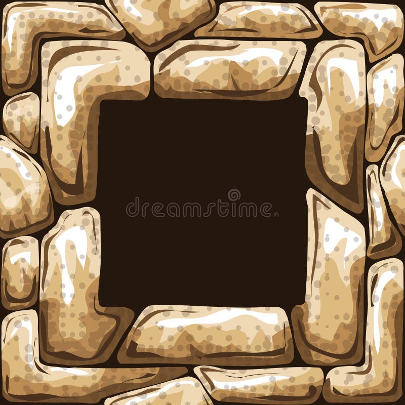 Square Frame on Stone Seamless Pattern Stock Vector - Illustration of ...