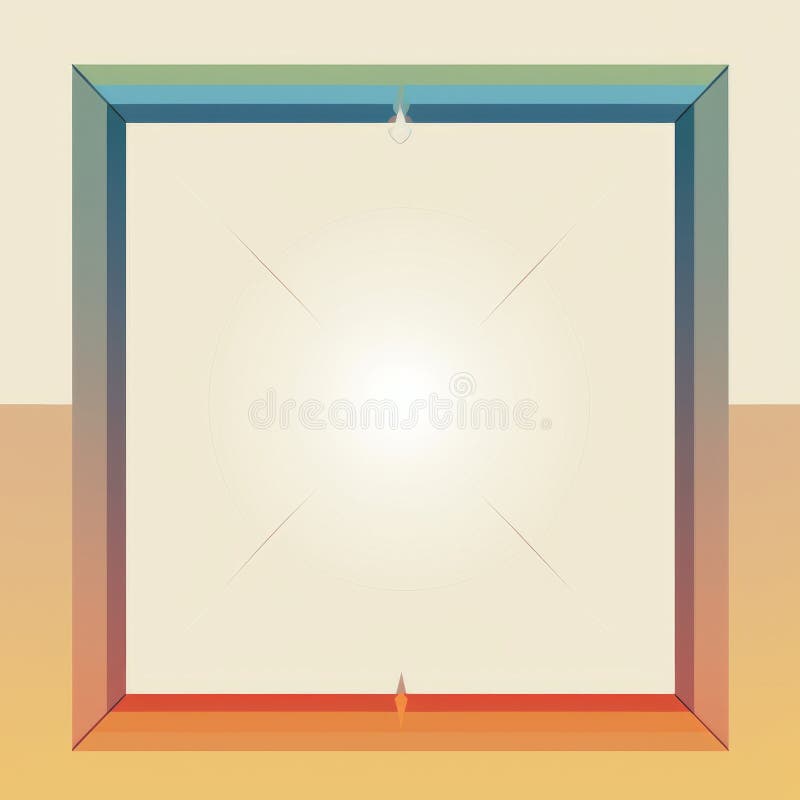 A Square Frame with a Sun in the Middle Stock Illustration ...