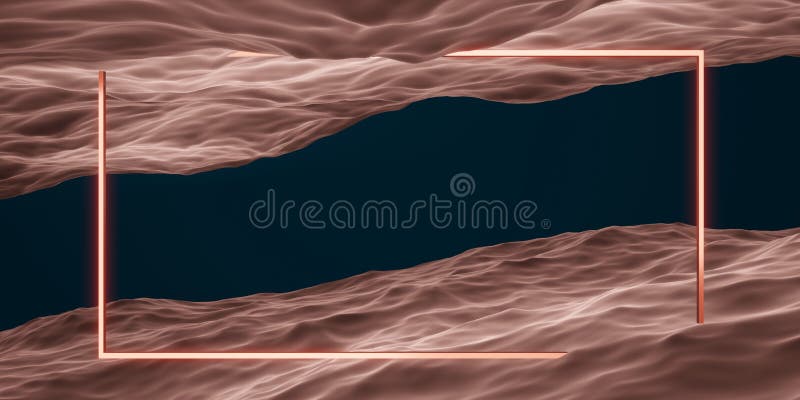 Square Frame and Water Surface Geometry Studio Scene for Product ...