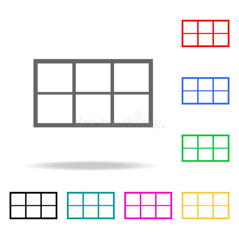 Square Framed Small Grid Web Icon. Elements in Multi Colored Icons for ...