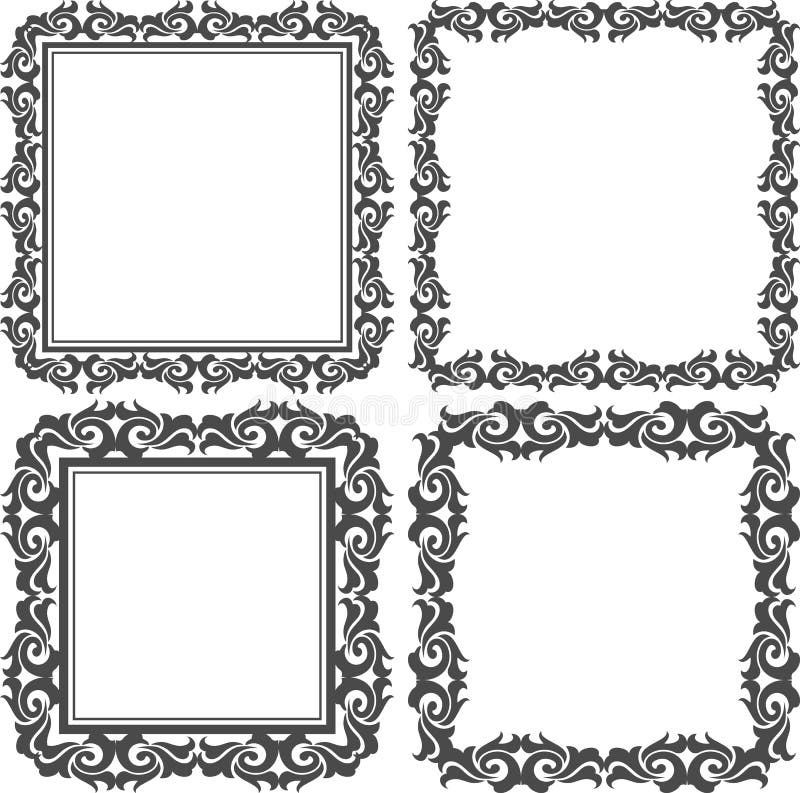 Square frames stock vector. Illustration of pattern, silhouette - 39143183