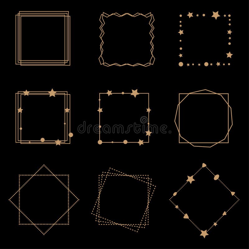 Square frames for logo stock vector. Illustration of font - 253458242