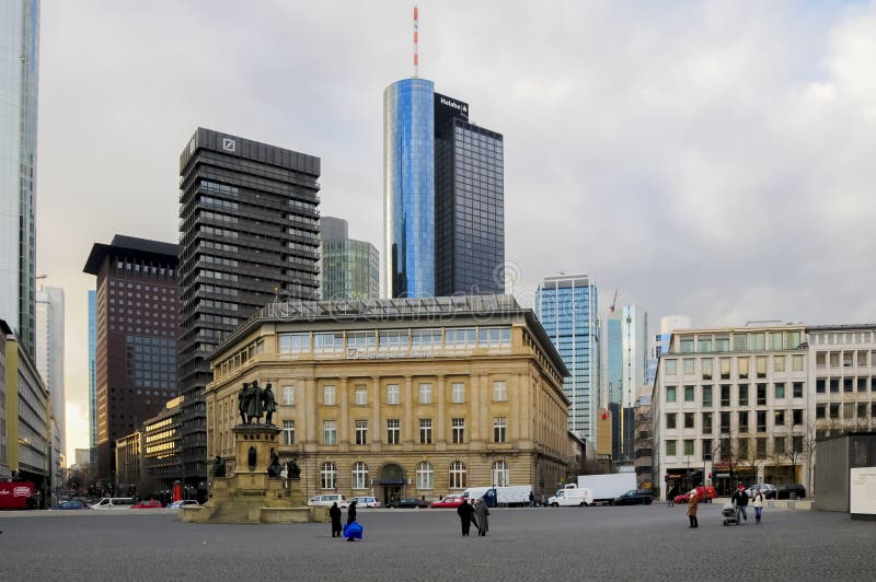 Square in Frankfurt Germany Editorial Photo - Image of district ...