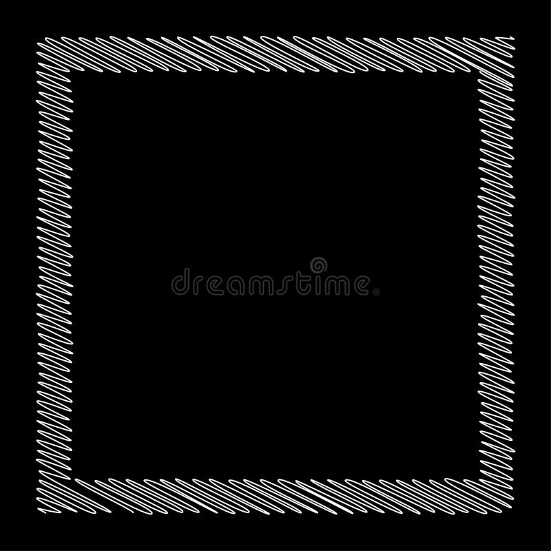 Square Freehand Drawing, Handdrawn Scribble, Doodle, Sketch Shape Stock ...