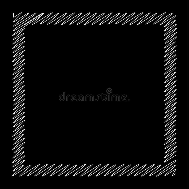 Square Freehand Drawing, Handdrawn Scribble, Doodle, Sketch Shape Stock ...