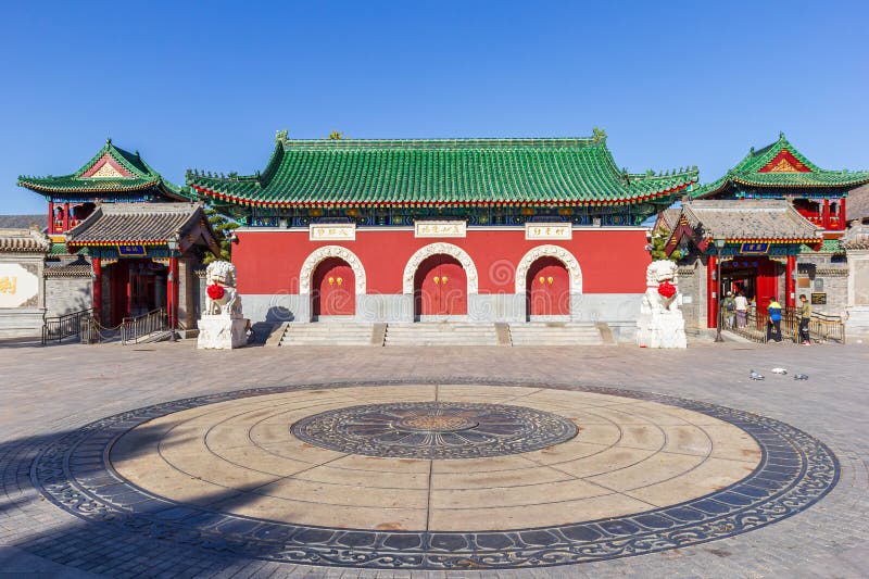 Square in Front of the Dabei Monastery in Tianjin Stock Image - Image ...