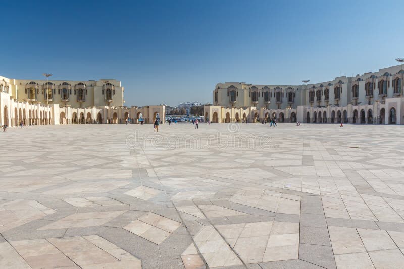 Square in Front of the Hassan II Mosque. Stock Photo - Image of ...