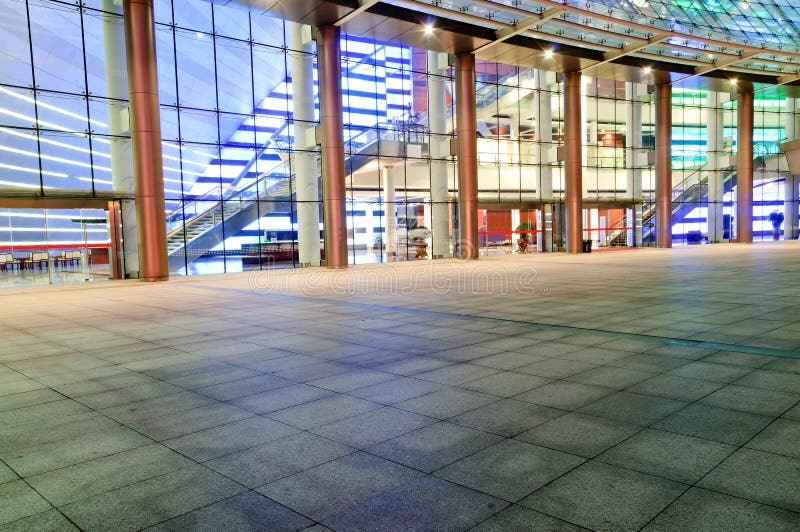 The Square in Front of the Modern Architecture Stock Image - Image of ...