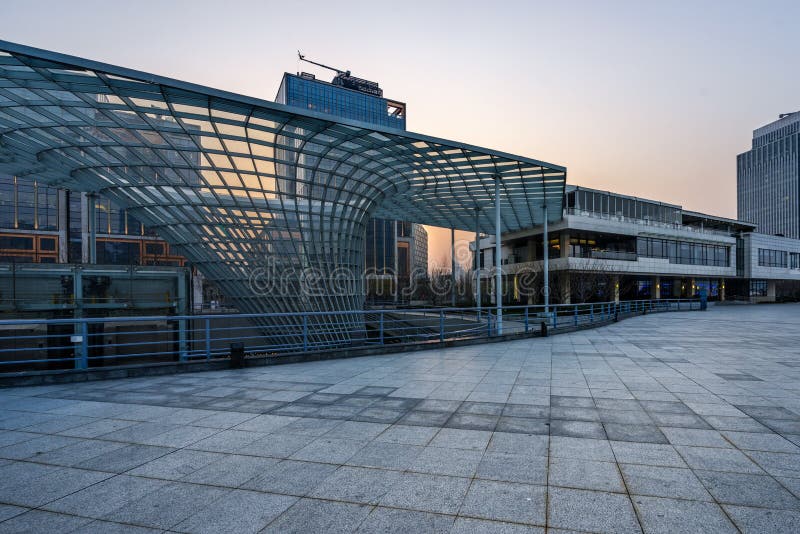 Square Front of Modern Office Buildings Stock Photo - Image of front ...