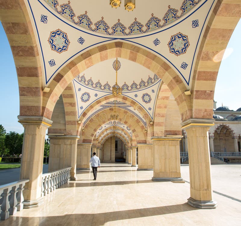 Grozny City High-rise Buildings and a Mosque Heart of Chechnya Stock ...