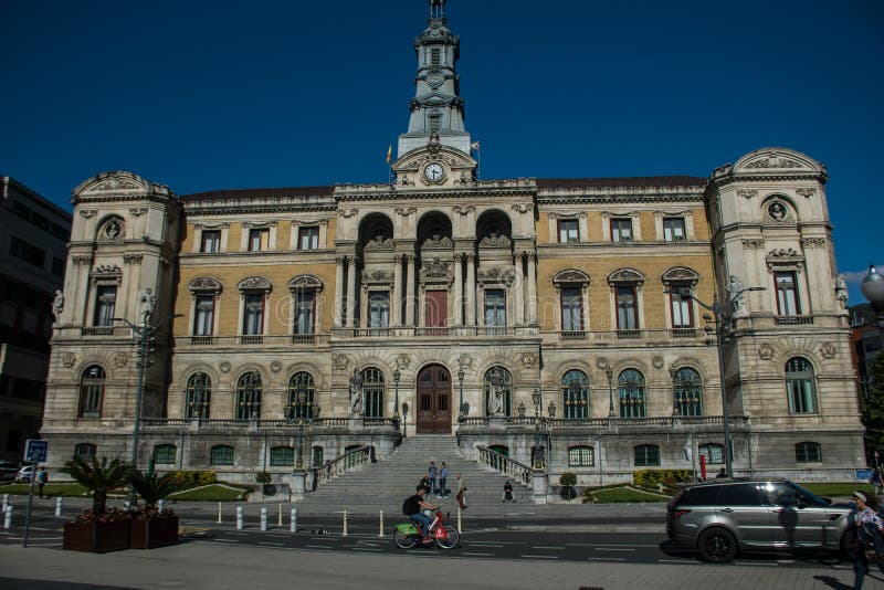 The Square in Front of the Old Building. Bilbao Editorial Image - Image ...