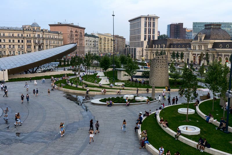Square in Front of Paveletsky Railway Station after Reconstruction ...