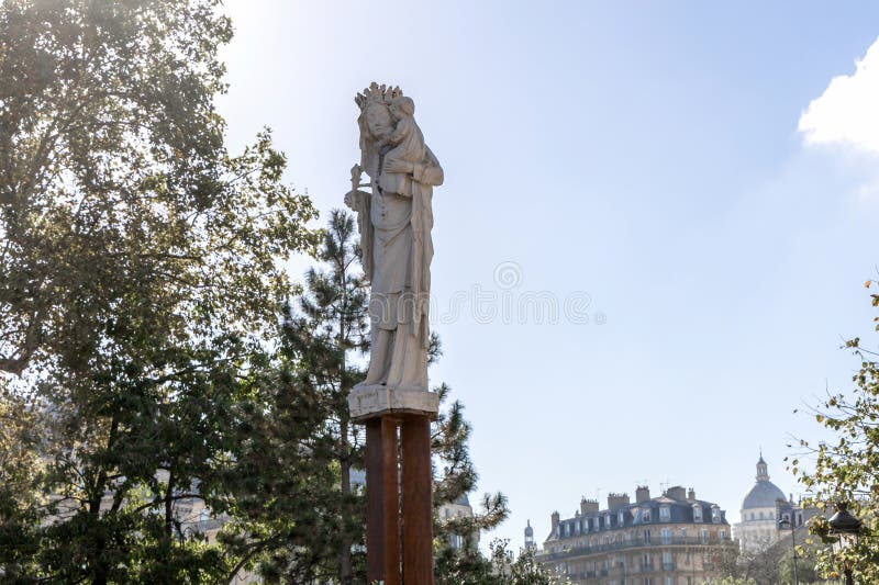 Square in Front of the Restored Notre Dame De Paris Cathedral with a ...